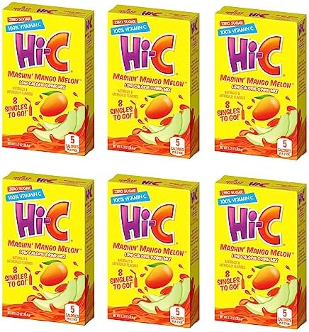 Amazon.com : SINGLES TO GO! Hi-C Drink Mix Mashin' Mango Melon, 48 ...