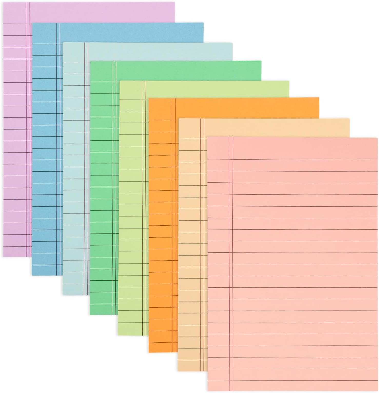 Amazon.com : 24 Pack Lined Sticky Notes 4X6 in Self Sticky Note Pads ...