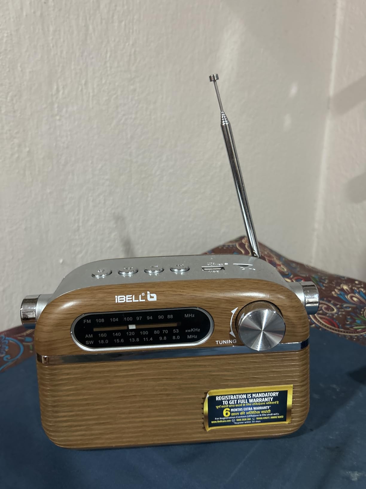 iBELL FM700BT Portable FM Radio with Bluetooth Speaker, USB, SD Slot ...