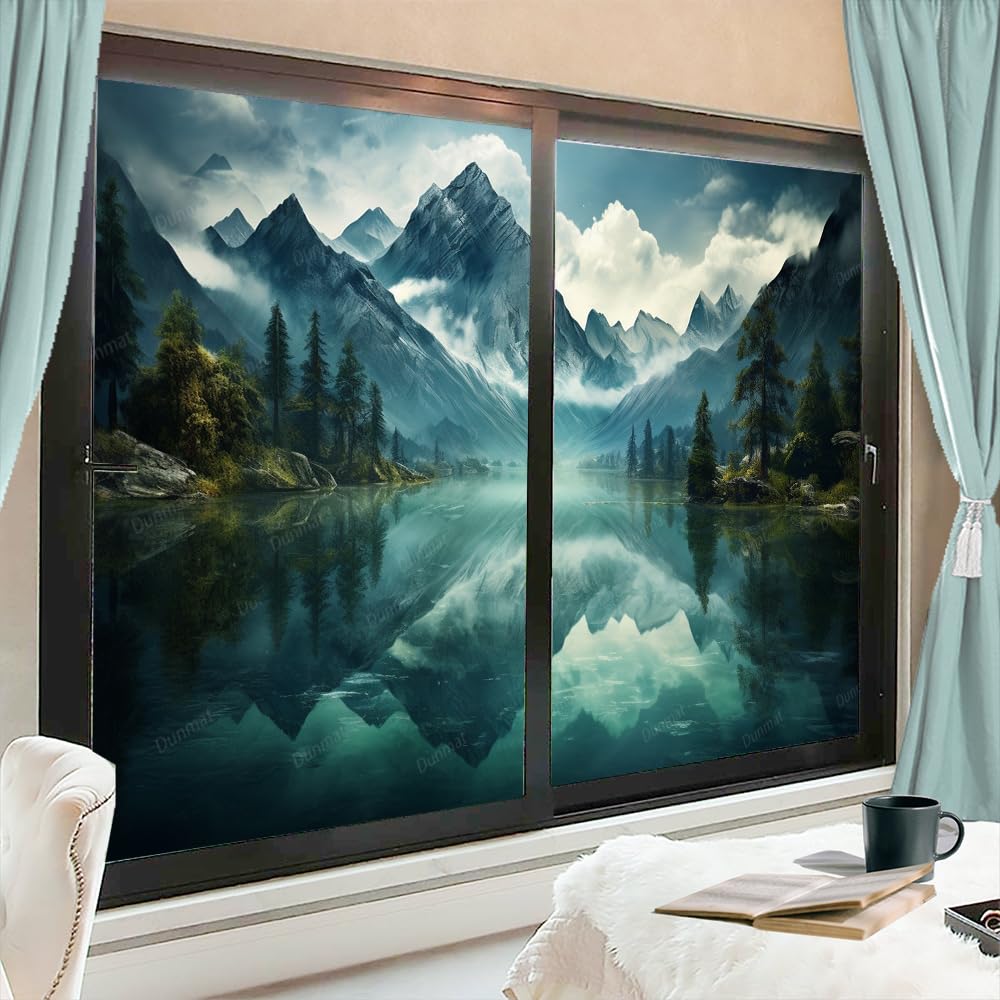 Amazon.com: SOPIYRIO Country Rustic Scenery Window Film Privacy Nature ...