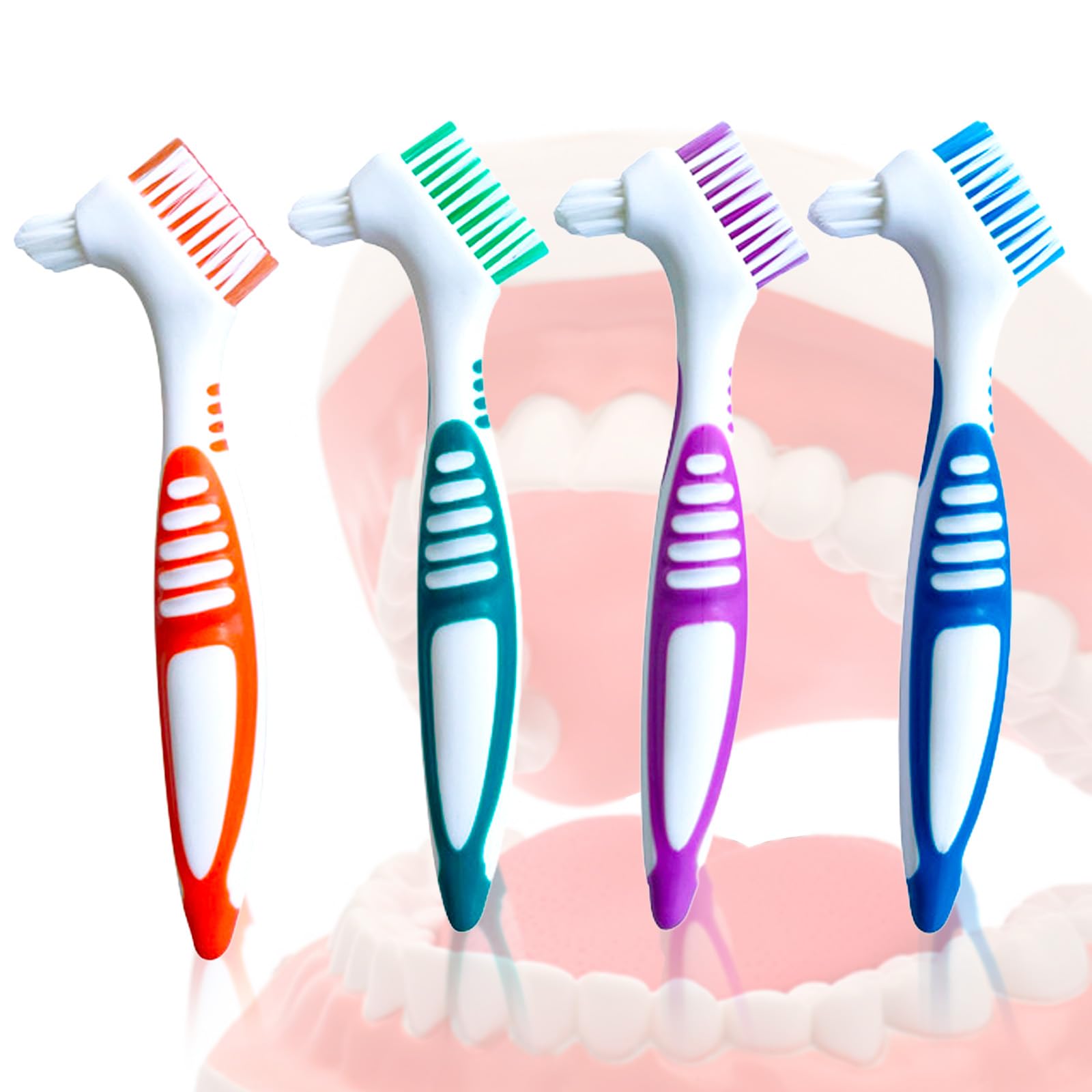 Amazon.com : enttgo Denture Brush,4PCS Denture Toothbrush,Denture ...