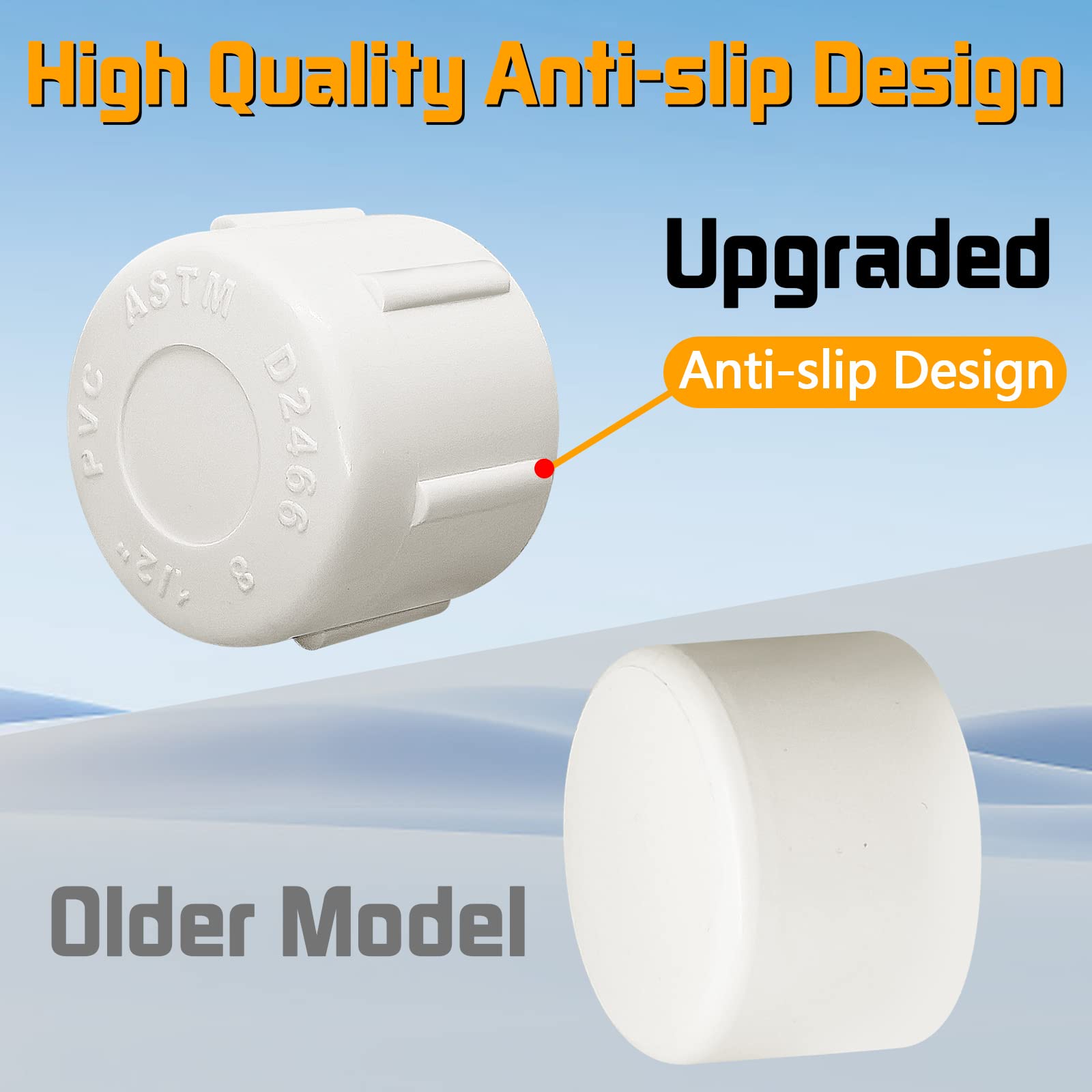 Snapklik.com : 15Pcs PVC Pipe End Cap Plug, 1/2in NPT Threaded Fitting ...