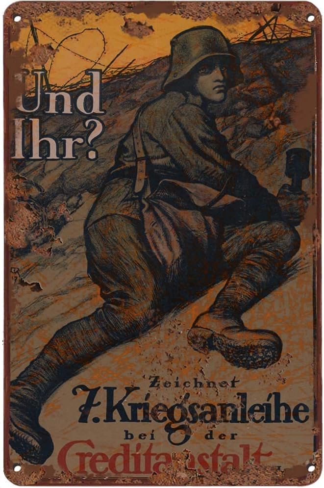 Amazon.com: WWI German Army Propaganda Vintage Metal Tin Sign Soldier ...