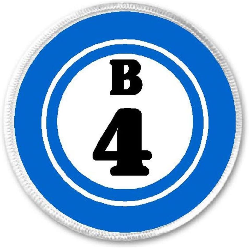 Amazon.com: B 4 B4 Bingo Ball - 3" Sew/Iron On Patch Game Hobby Number ...