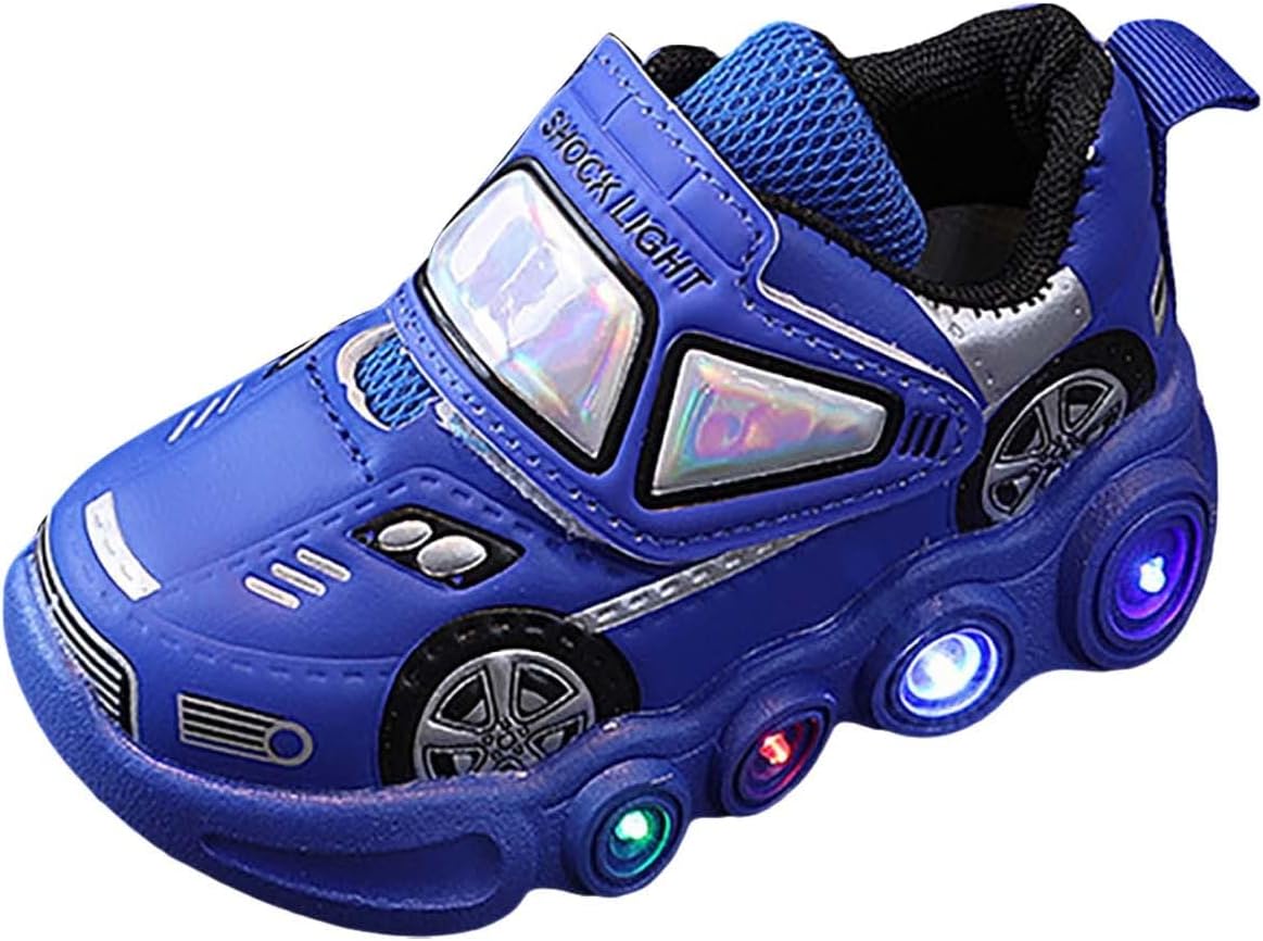 Amazon.com | Baby Light Up Shoes Casual Cartoon Car Sneaker Kids Sports ...