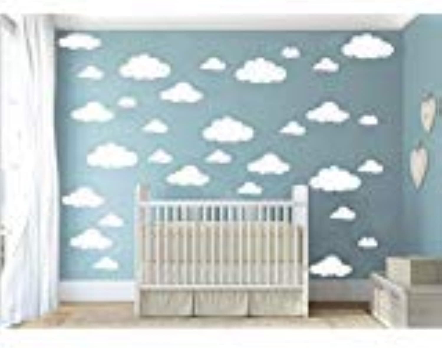 RoomMates RMK1562SCS White Clouds Peel and Stick Wall Decals 10 inch x ...