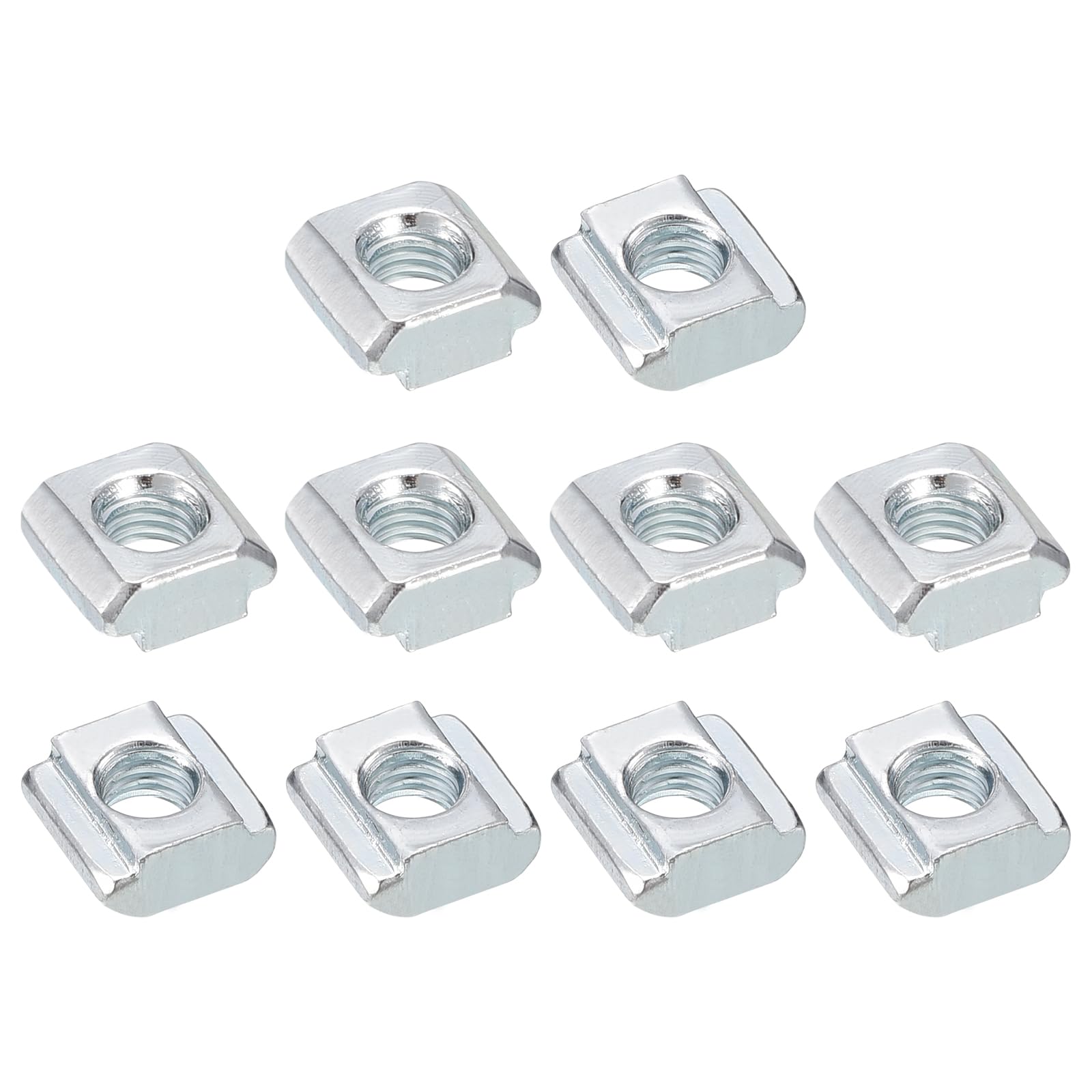 Amazon.com: uxcell T Nuts, 50pcs - Nickel Plated Carbon Steel T Slot ...