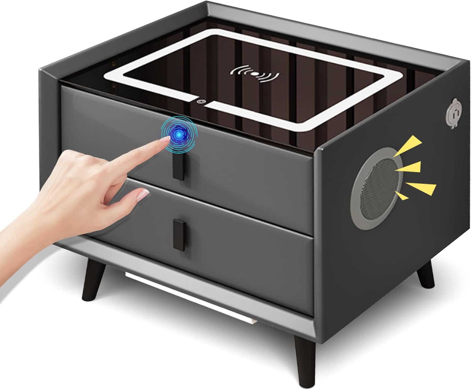 Amazon.com: WLYMQFC Smart Nightstand table,Bedside Table with Wireless ...