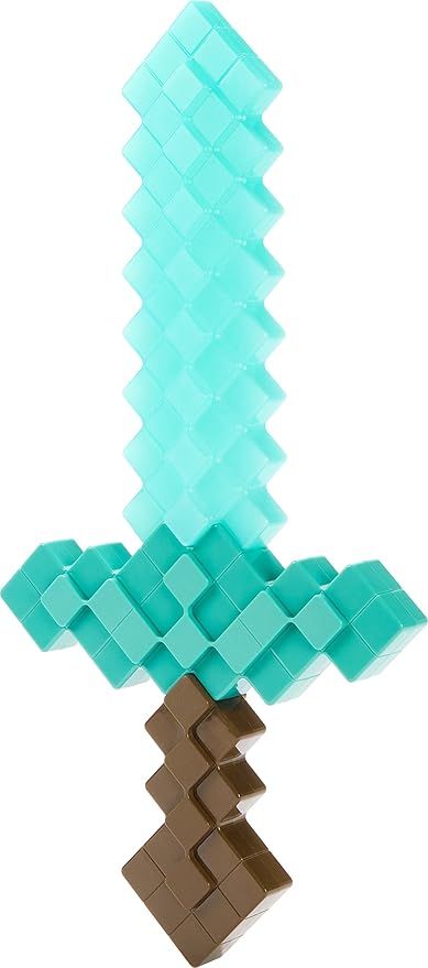 Amazon.com: Mattel Minecraft Enchanted Diamond Sword with Lights ...