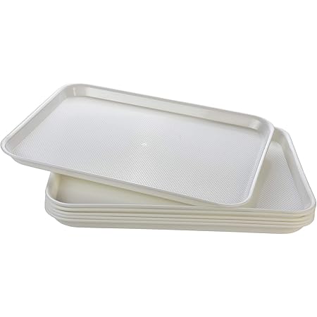 Amazon.com: Kekow 4-Pack White Plastic Fast Food Serving Trays : Home ...