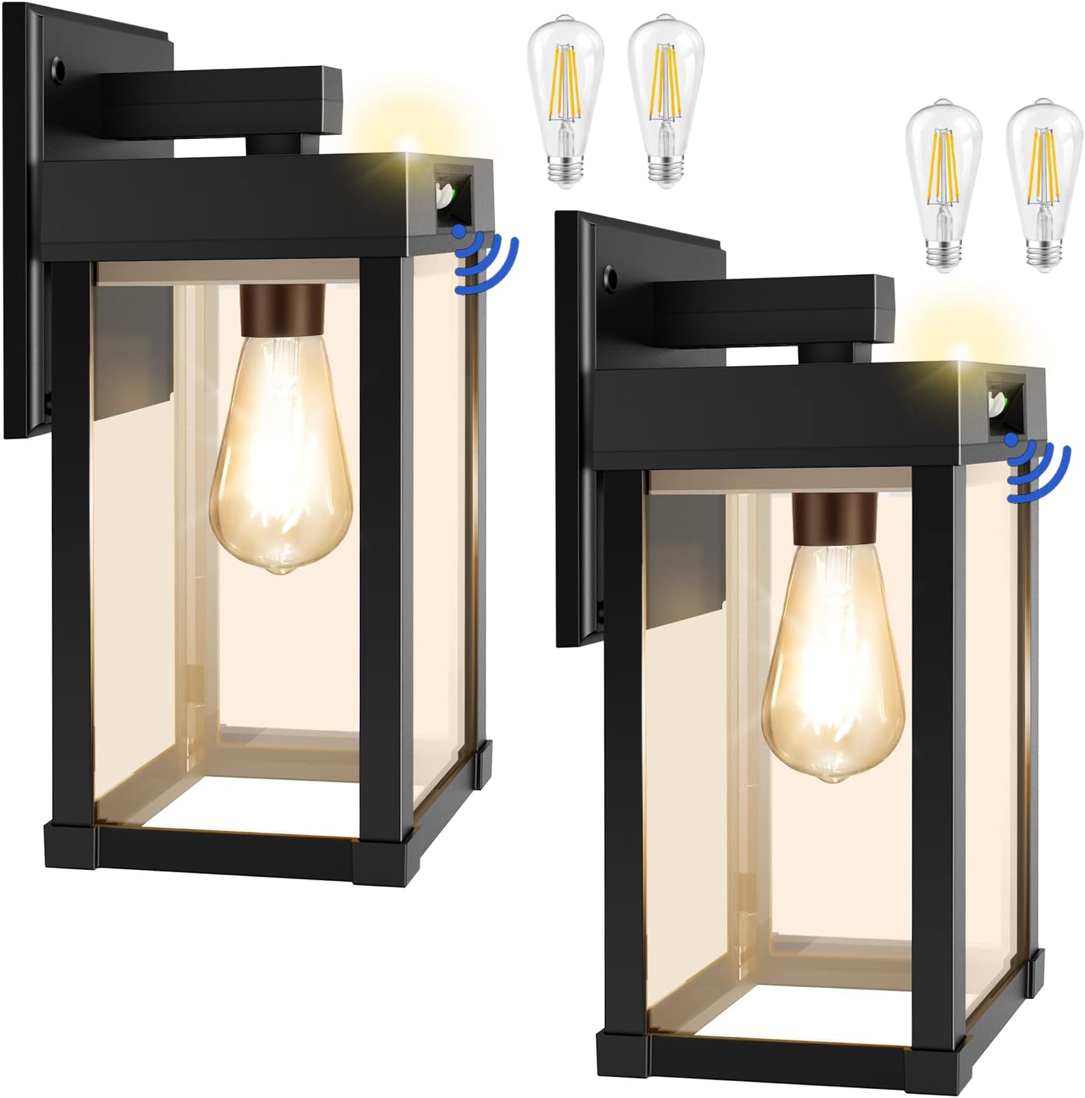 AEQ Solar Wall Lights Outdoor, Solar Wall Sconce with 3 Lighting Modes ...