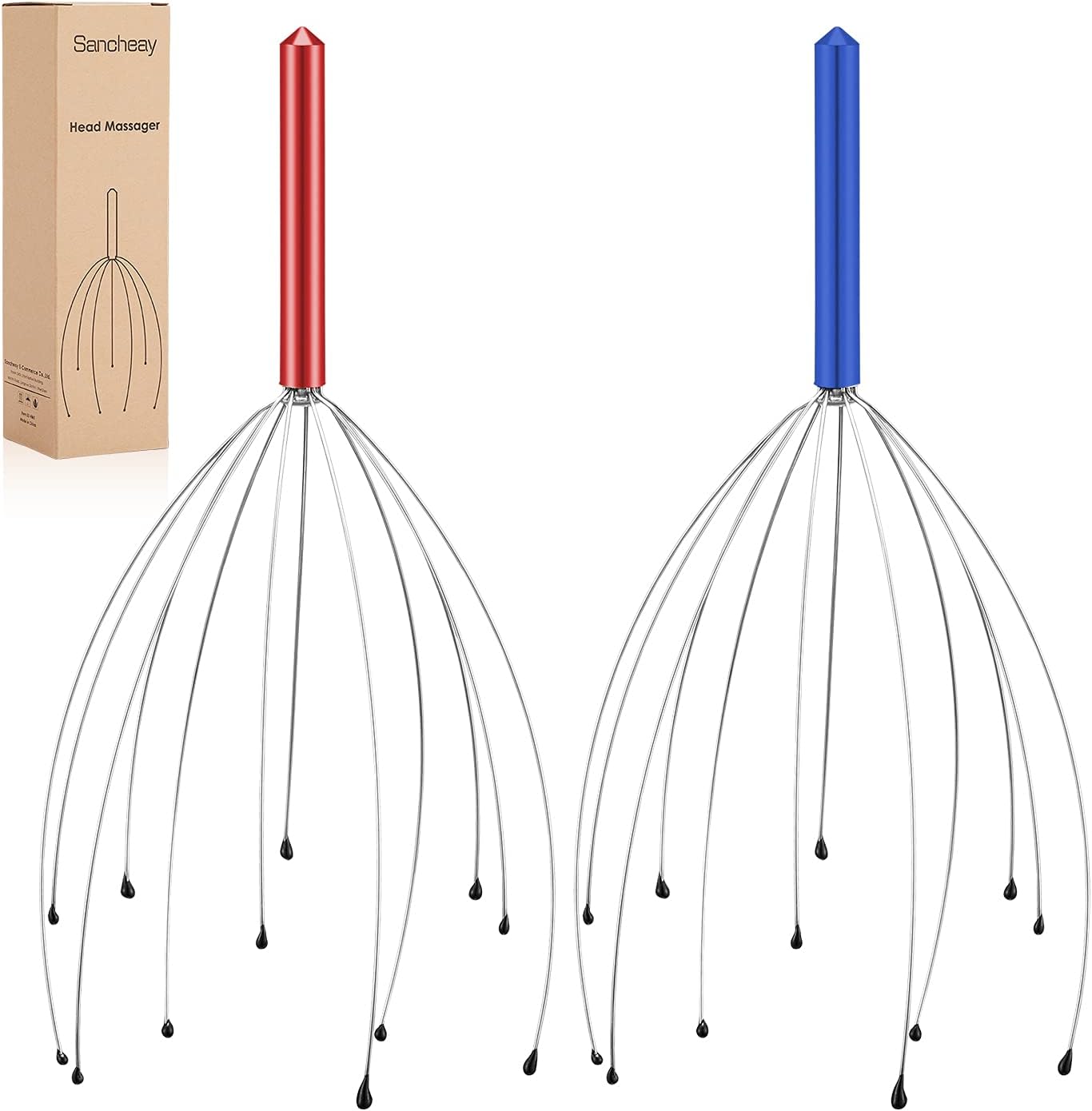 Sancheay Head Massager, Manual Scalp Head Scratcher, Handheld Scalp ...