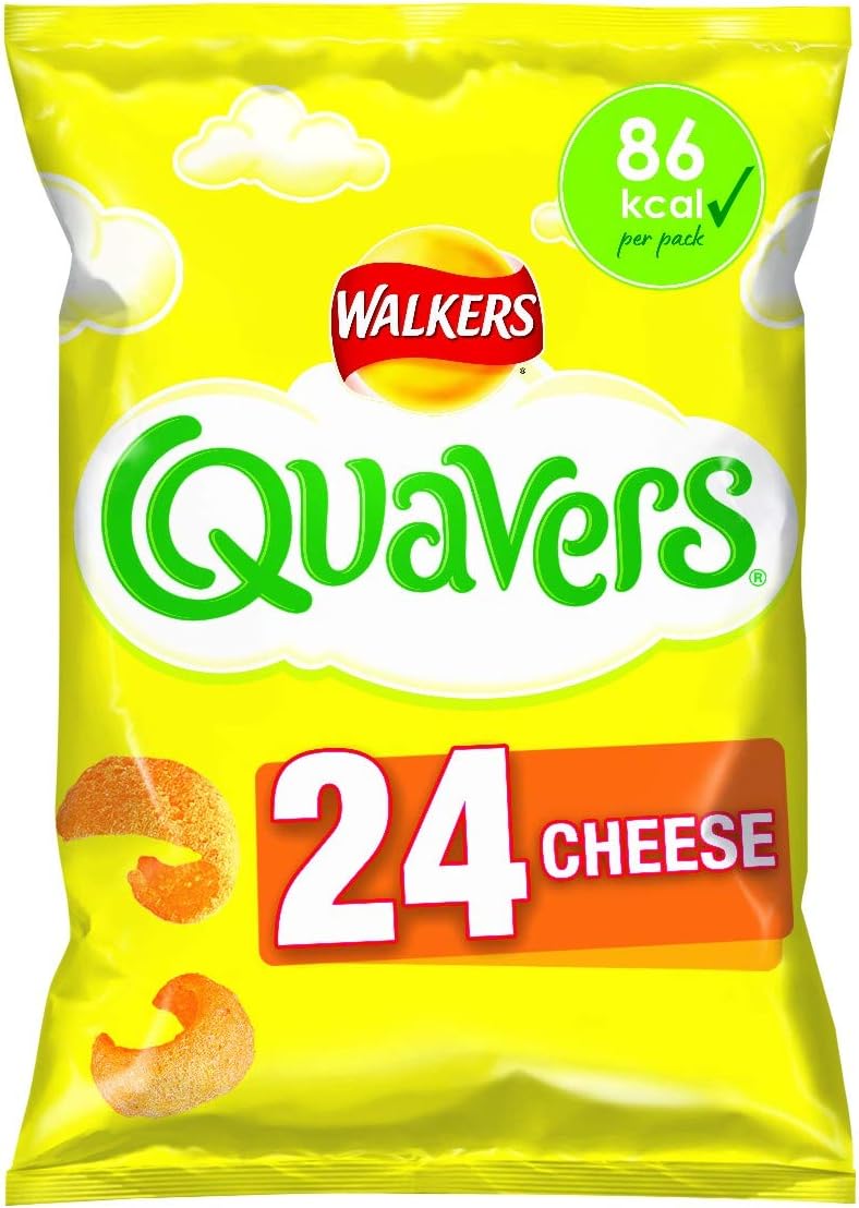 Walkers Snack Foods Quavers Cheese Snacks, 24x16g : Amazon.co.uk: Grocery