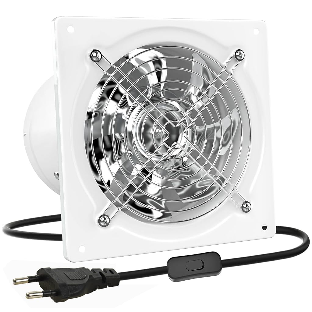 Supvox® Kitchen Exhaust Fan with Switch 6 Inches Wall Mounting Kitchen ...