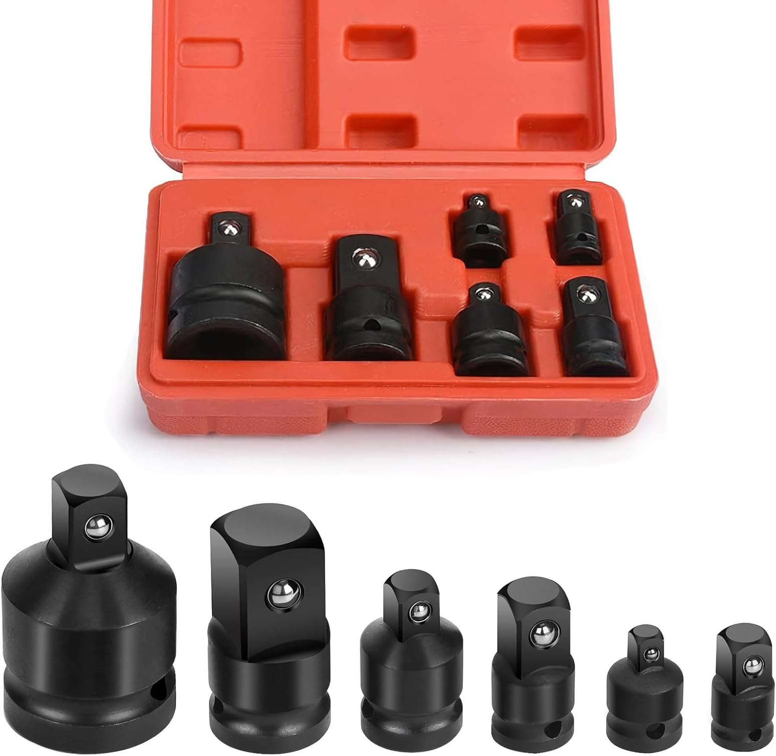 Adamyee Socket Adaptor Set of 6， Impact Socket Wrench Adapters Set ...