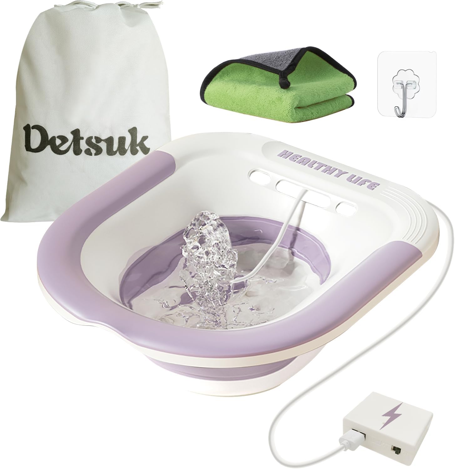 Amazon.com: Foldable Electric Sitz Bath Kit with Automatic Flushing for ...