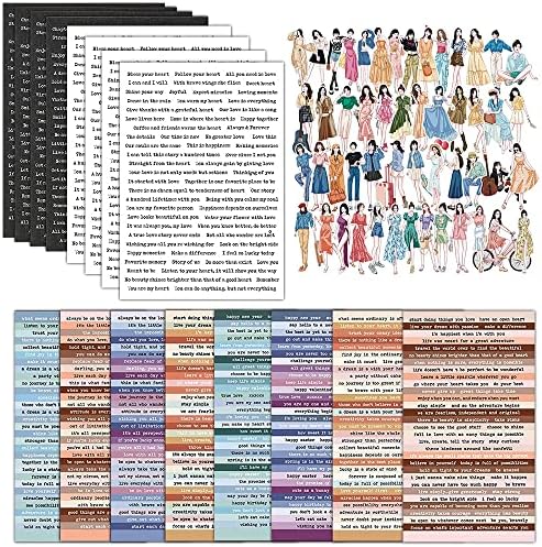 16 Sheets Scrapbook Quote Stickers for Journaling, Vintage ...