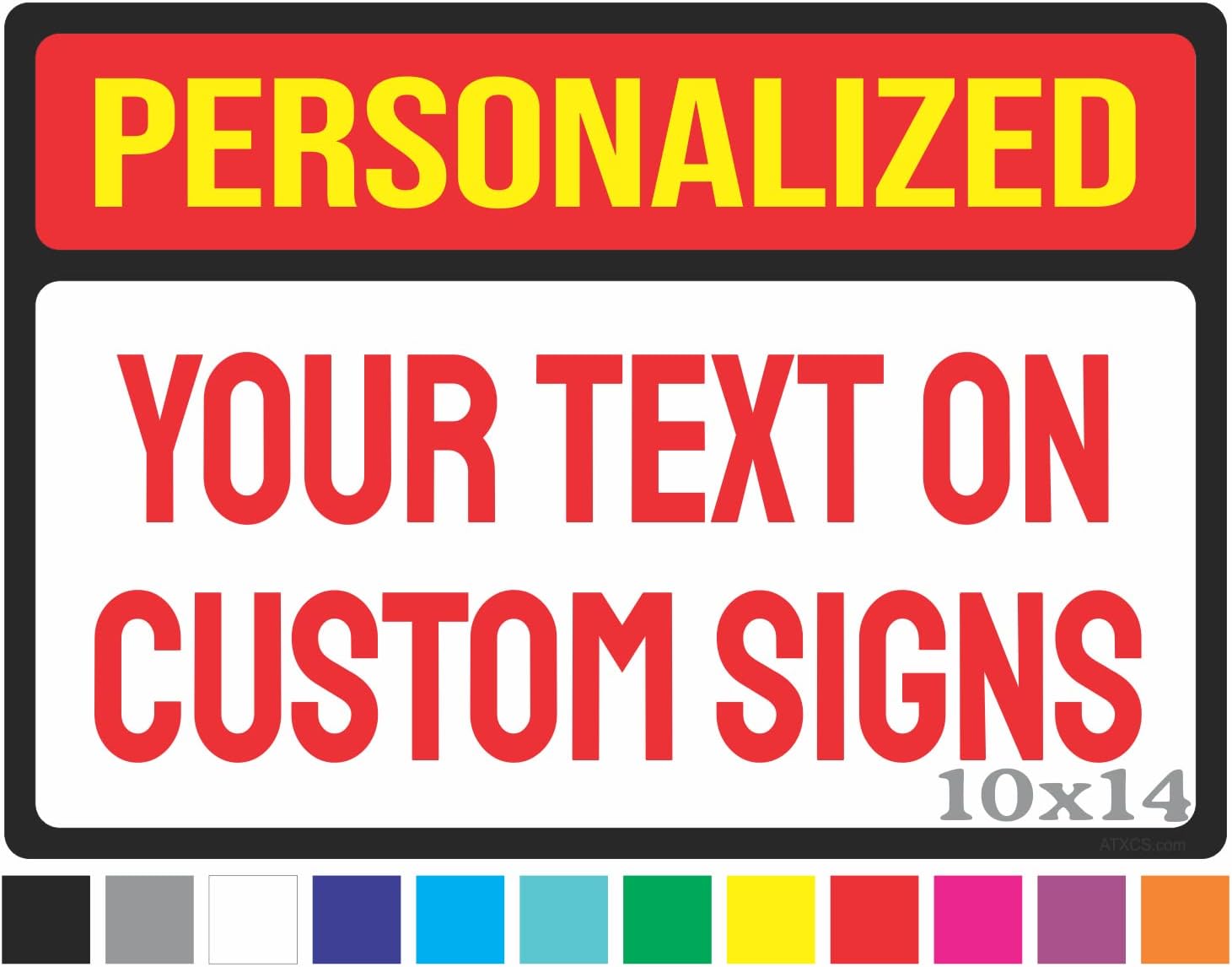 Amazon.com: Custom Signs Outdoor and Indoor Weatherproof Aluminum. Full ...