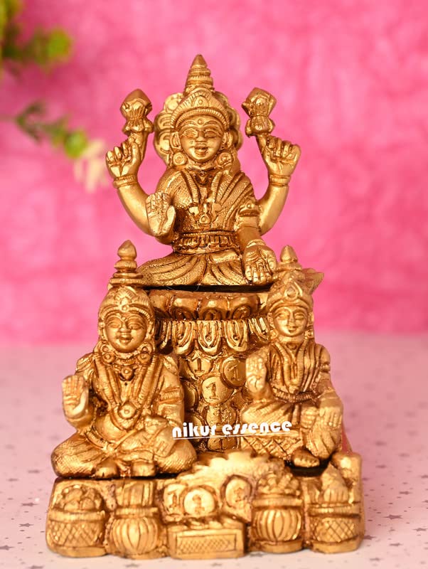 Buy nikur essence Lakshmi Kubera Brass Statue Murti for Prosperity ...