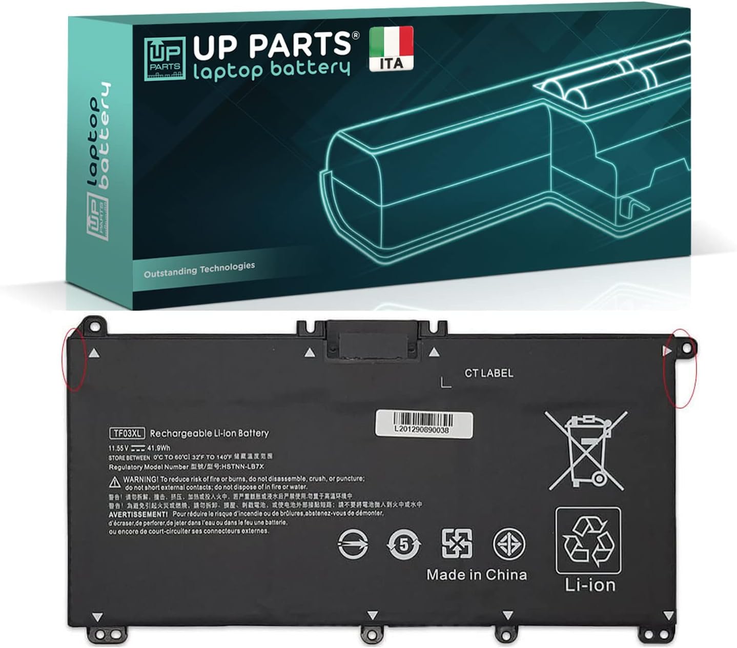TF03XL Batteria per HP Pavilion X360 14-bf0xx 14-bk0xx 14-bp0xx 14 ...