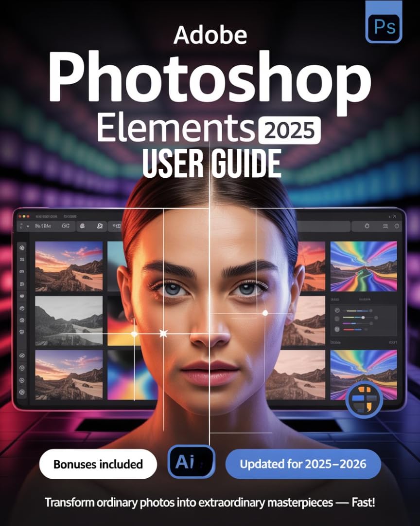 Amazon.co.jp: Adobe Photoshop Elements 2025 User Guide for Beginners ...