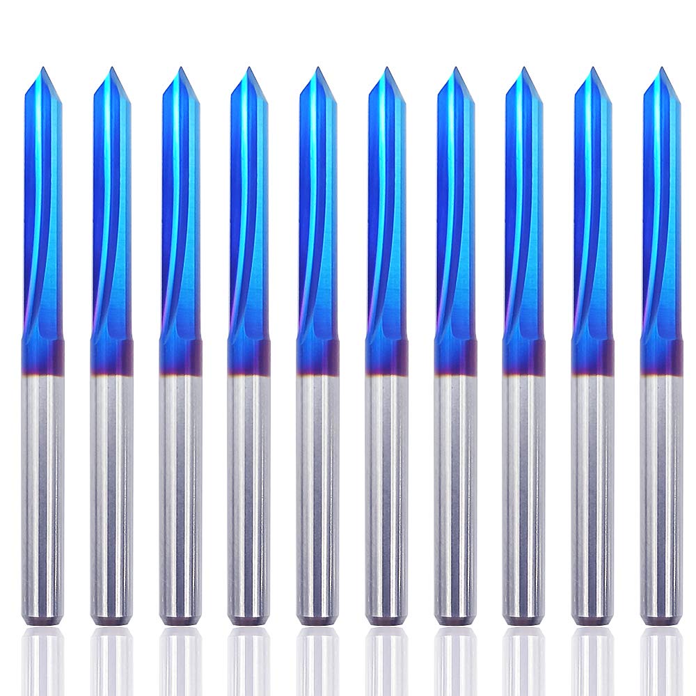 CNC Router Bits, Straight Groove 60 Degree V Bits Engraving Bits, Nano ...