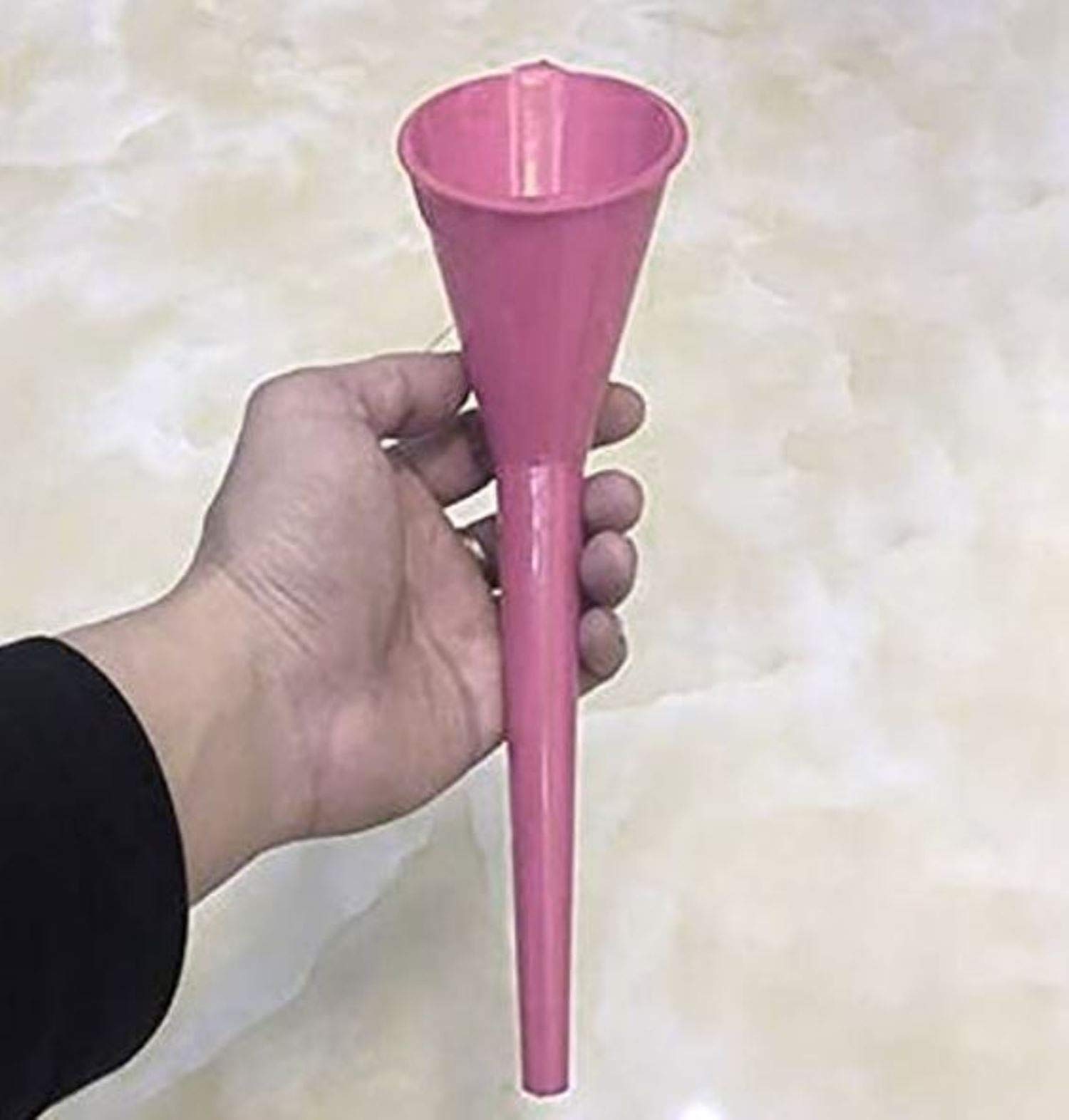 Multi-Purpose Long Stem Red Plastic Funnel-Funneling Accessory Fitting ...
