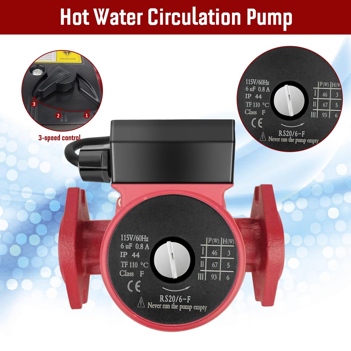 Snapklik.com : Carivia Hot Water Recirculating Pump,115V Circulation ...