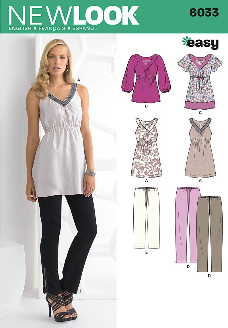Amazon.com: Simplicity Creative Group, Inc New Look Sewing Pattern 6033 ...