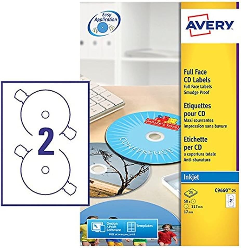 PressIT DVD/CD Labels/white 50pk : Amazon.co.uk: Stationery & Office ...