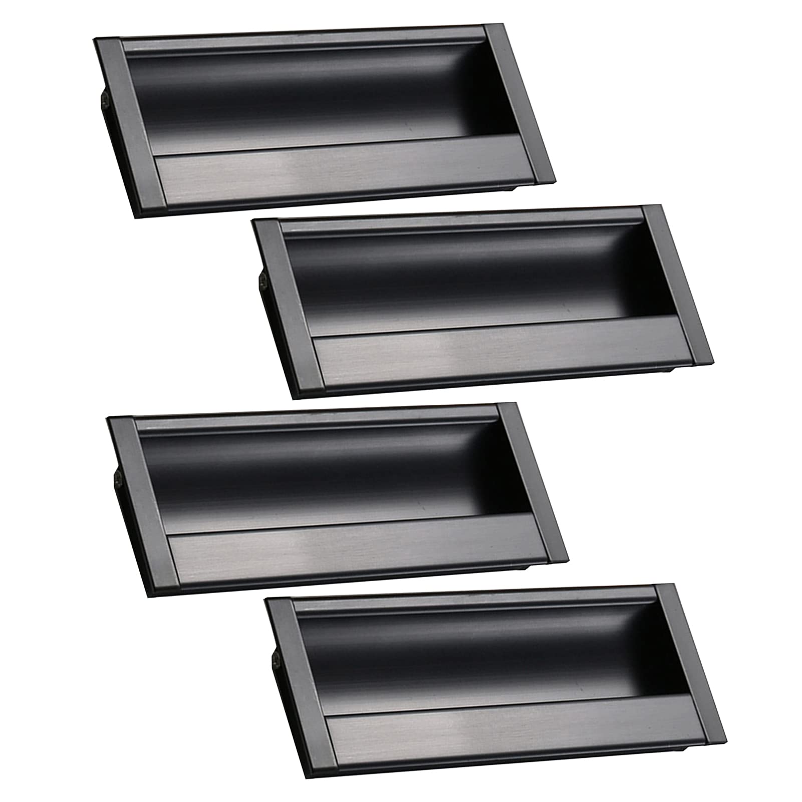 Buy Black Cabinet Handles Recessed Furniture Handle Concealed Embedded ...