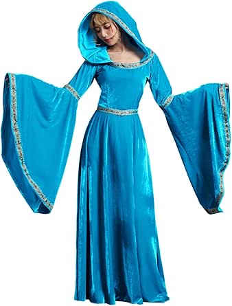 Amazon.com: Womens Costume Medieval Irish Over Dress Queen Floor Length ...