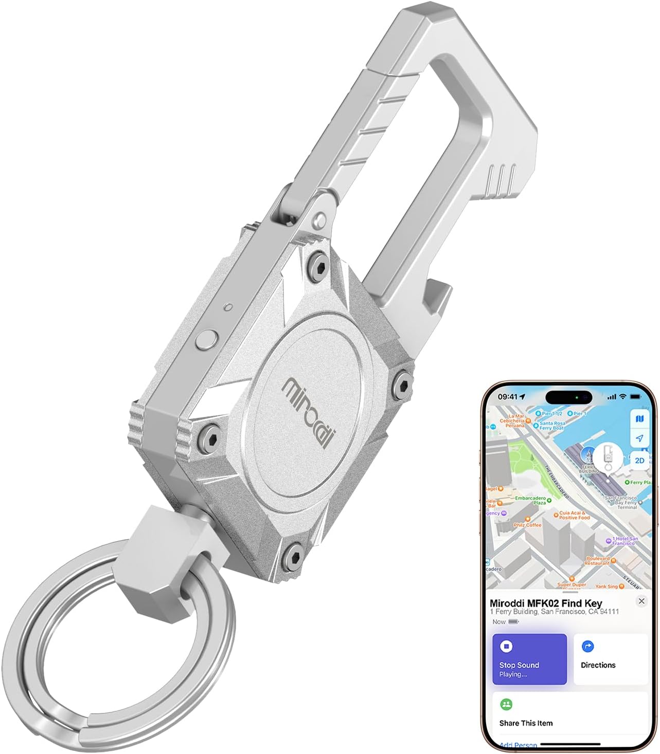 Amazon.com: Miroddi Car Keychain with Tracker - Heavy Duty Key ...