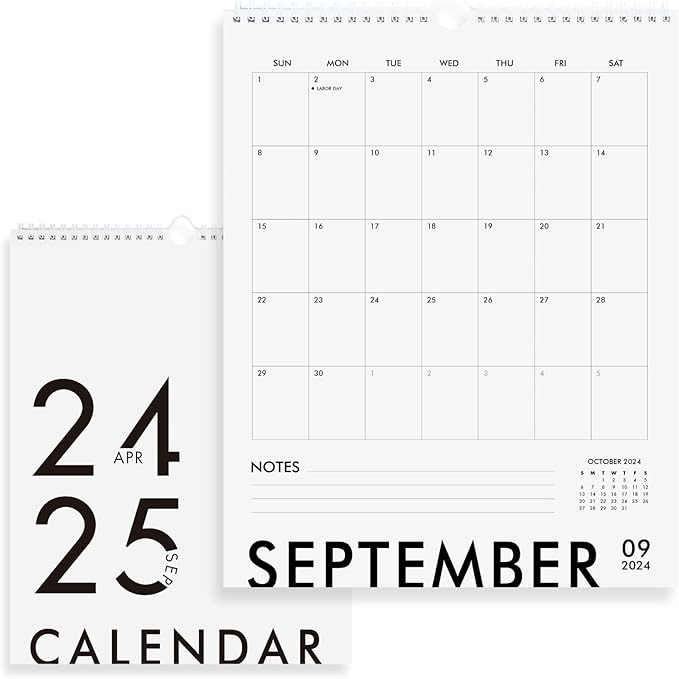Amazon.com: Modern Vertical Wall Calendar 2024-2025, 18 Month Calendar ...