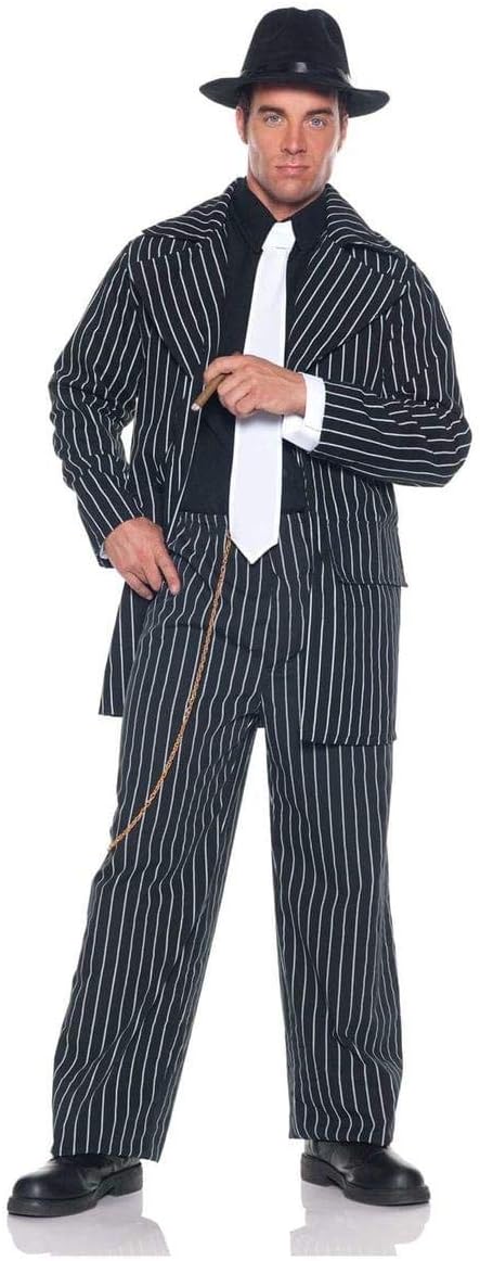 Amazon.com: UNDERWRAPS Gangster Pinstripe Zoot Suit Costume One Size ...