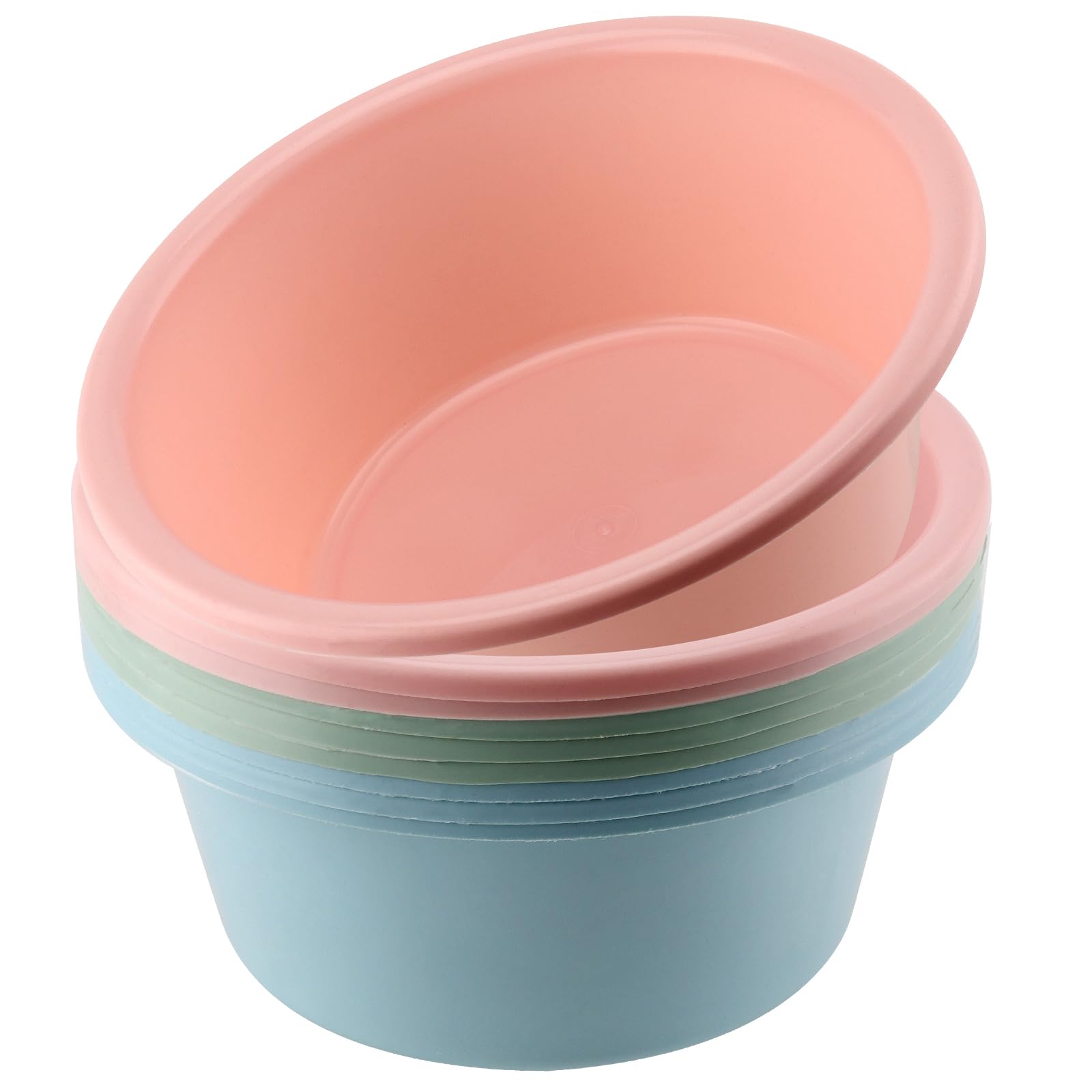 Amazon.com - MUKLEI 12 Pack Round Plastic Wash Basin, 10x4 Inch ...