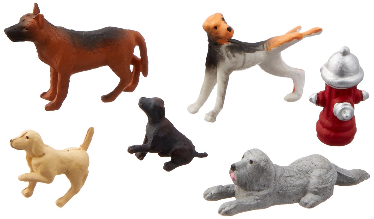 Amazon.com: Bachmann Trains - FIGURES - DOGS with FIRE HYDRANT (6pcs/pk ...