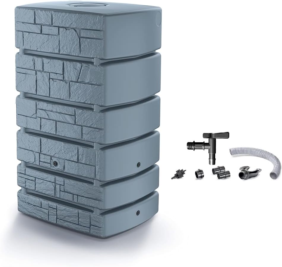Kreher Tower Stone Réservoir à eau taille XXL avec robinet et ...