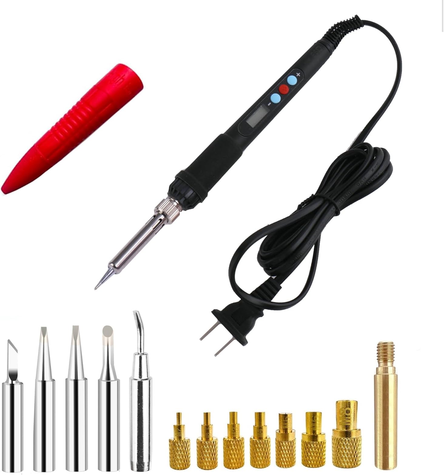 Amazon.com: 60W LED Digital Soldering Iron Heat Set Insert Tool ...
