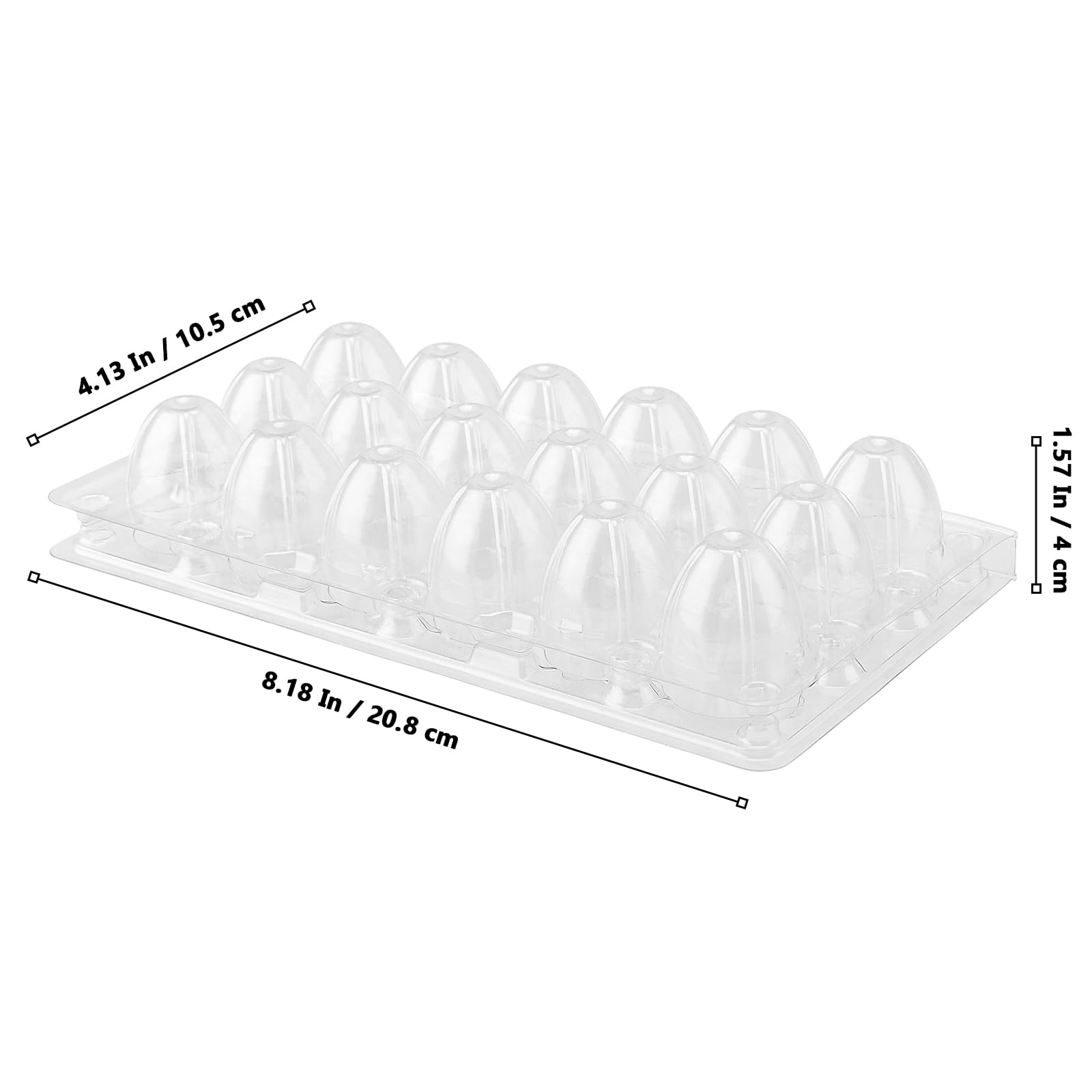 NAMYEUT Pack of 30 Quail Egg Boxes, 18 Plastic, 18 Grid Plastic Quail ...