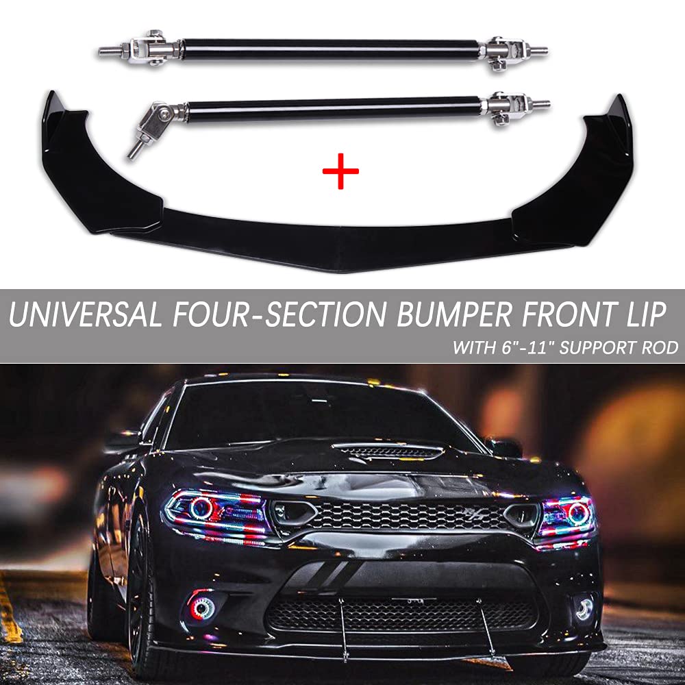 Buy DREAMIZER Universal Front Bumper Lip Strut Rod Spoiler Wing Wide ...