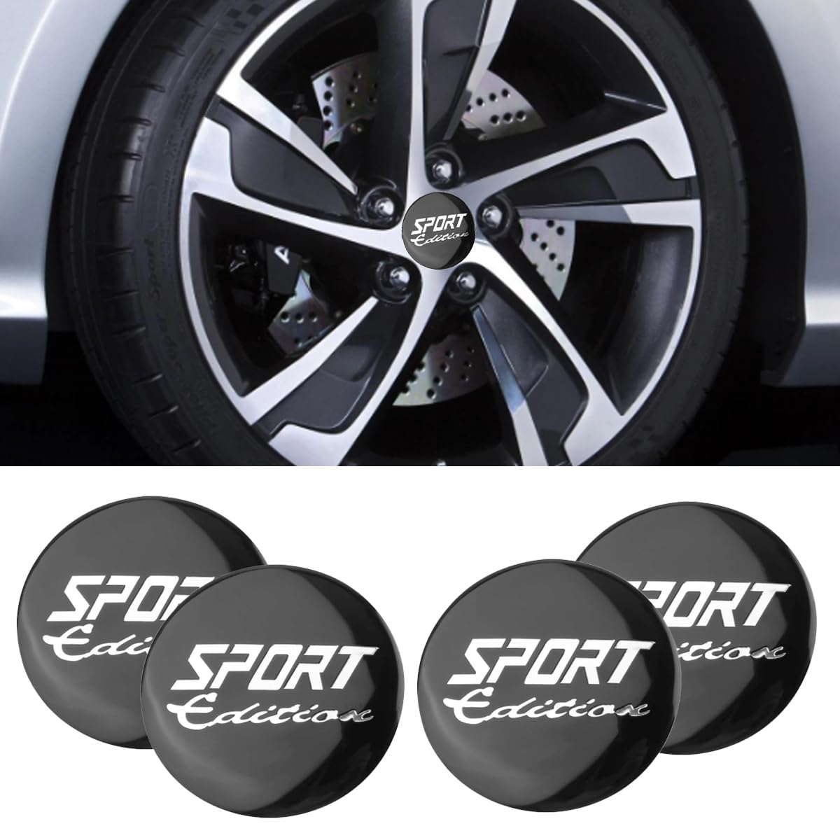 Snapklik.com : 4PCS American Flag Wheel Hub Center Caps Stickers, 56mm ...