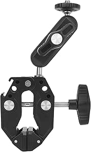 Amazon.com : Super Clamp Camera Clamp Mount, 360° Ballhead Magic Arm Double Ball Head Adapter ...