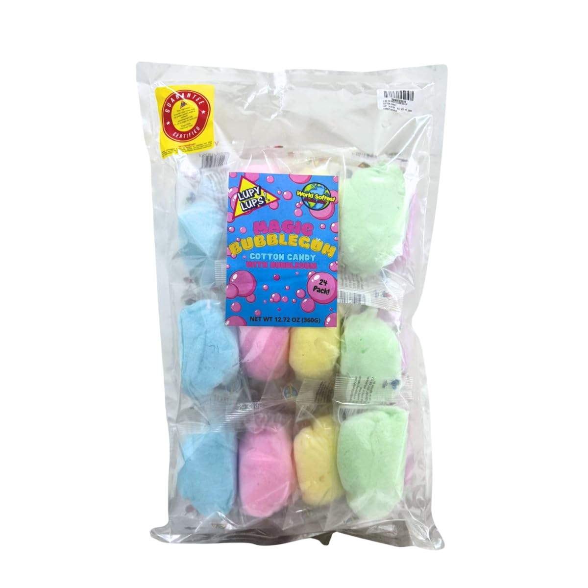 Amazon.com : Luppy Lups! Magic Bubblegum Cotton Candy – 24-Pack ...
