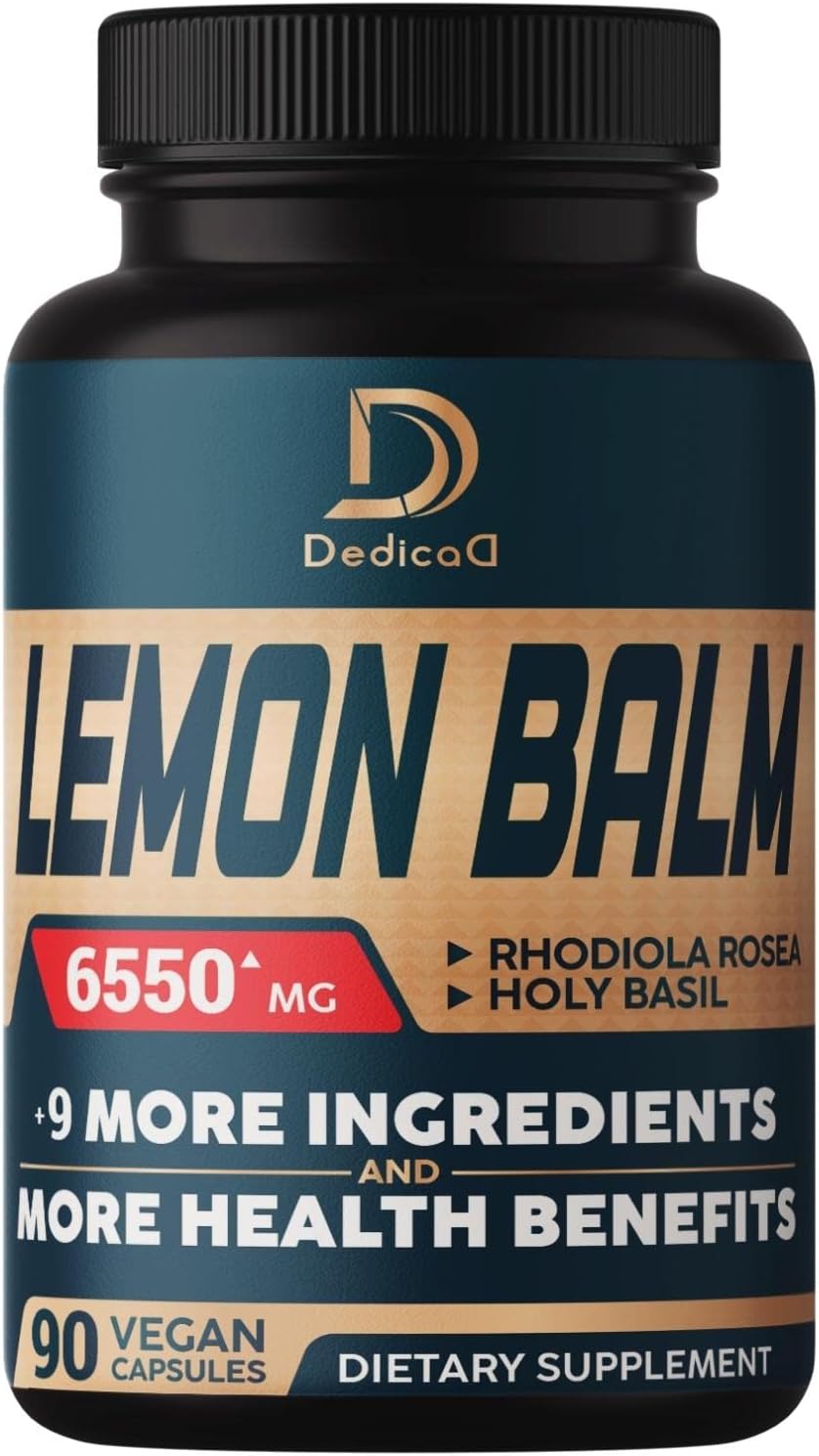 Amazon.com: DEDICAD 10in1 Lemon Balm Capsules 3-Month Supply 6550mg ...