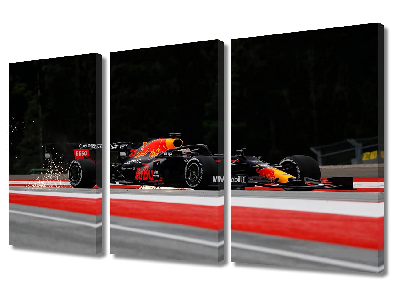 Amazon.com: TUMOVO 3 Panel Canvas Wall Art Racing Car Prints Sports ...