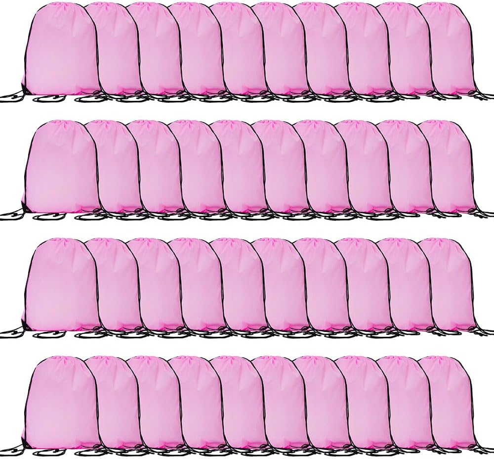 Amazon.com | CODOBON 40 Pcs Drawstring Backpack Bulk Draw String Bags ...