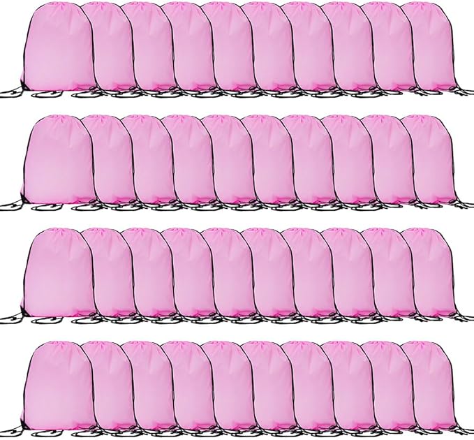 Amazon.com | CODOBON 40 Pcs Drawstring Backpack Bulk Draw String Bags ...
