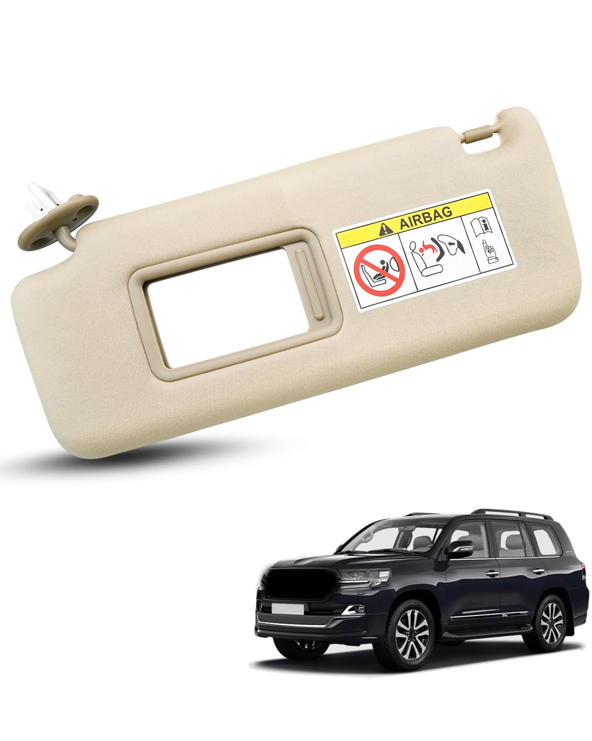 Amazon.com: Left Driver Side Sun Visor Fit for Toyota Land Cruiser ...