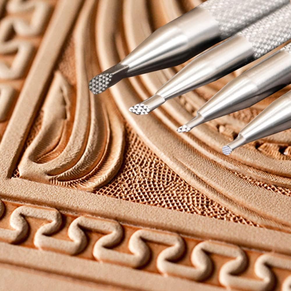 Amazon.com: Singring Leather Stamping Tools Checkered Background Stamps ...